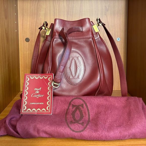 Cartier | Bags | Vintage Cartier Paris Bucket Bag With Dustbag | Poshmark